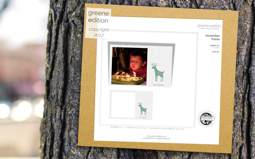 Freebie November Frame - Greene Edition
